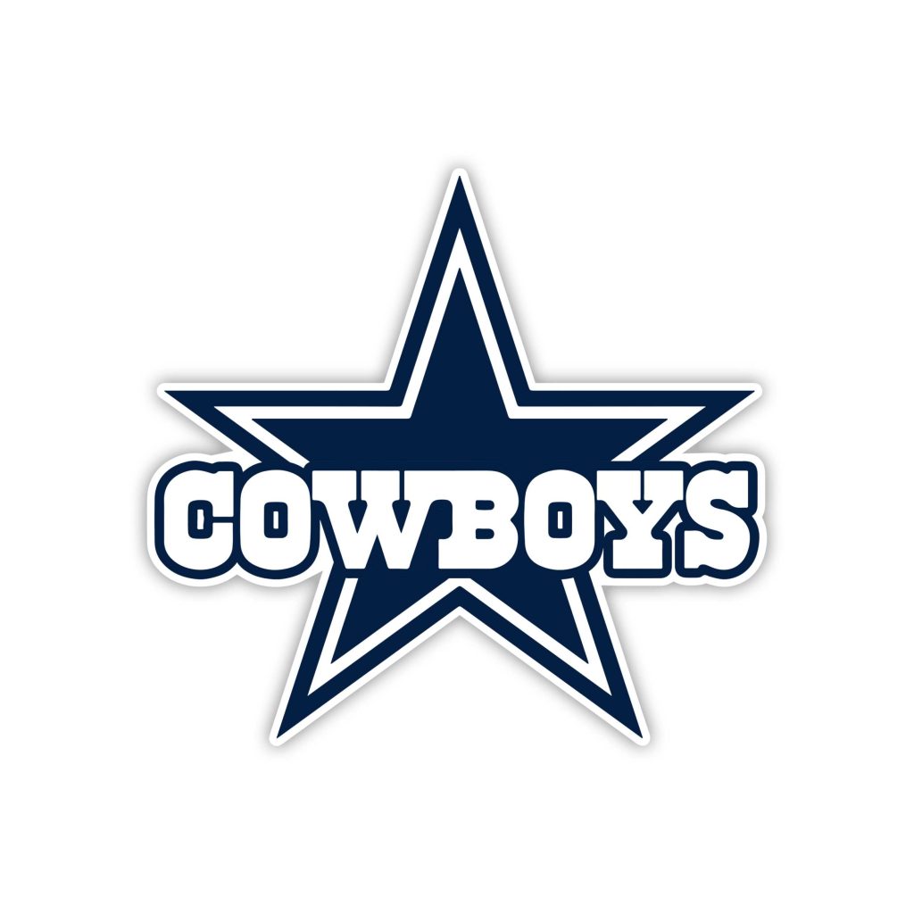 Dallas Cowboys – Star – Full Color Vinyl Sticker – Custom Size – Sports ...