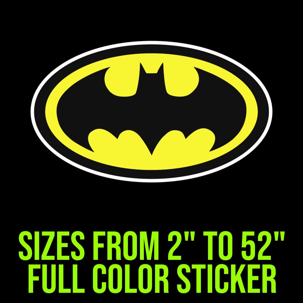 Batman Full Color Vinyl Decal – Custom Size – Sports Stickers USA