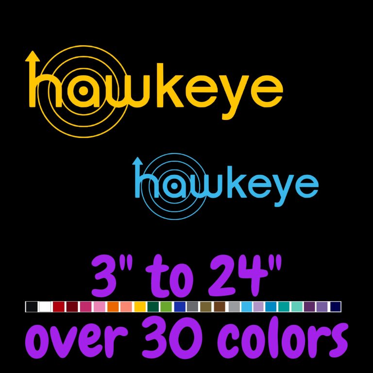 Hawkeye Vinyl Decal – Custom Size – Sports Stickers USA