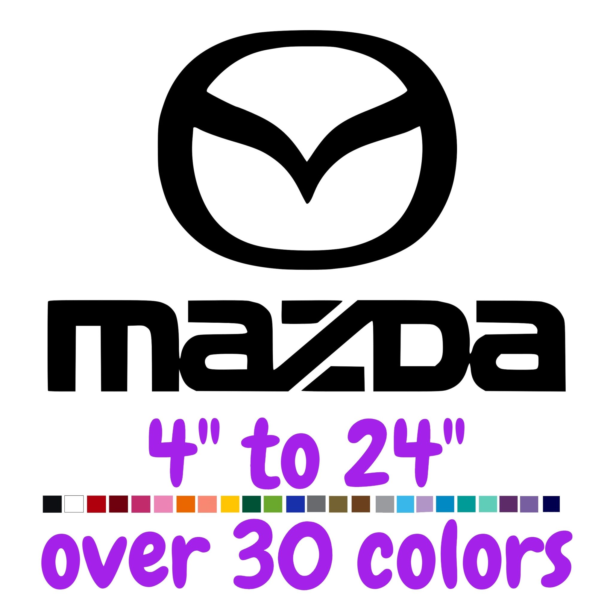 Mazda Logo Vinyl Decal – Custom Size – Sports Stickers USA