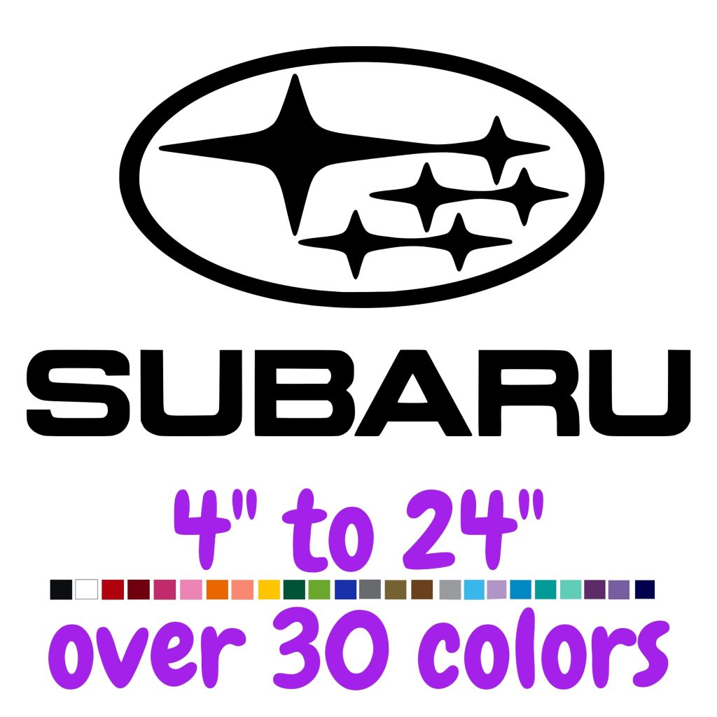 Subaru Logo Vinyl Decal – Custom Size – Sports Stickers USA