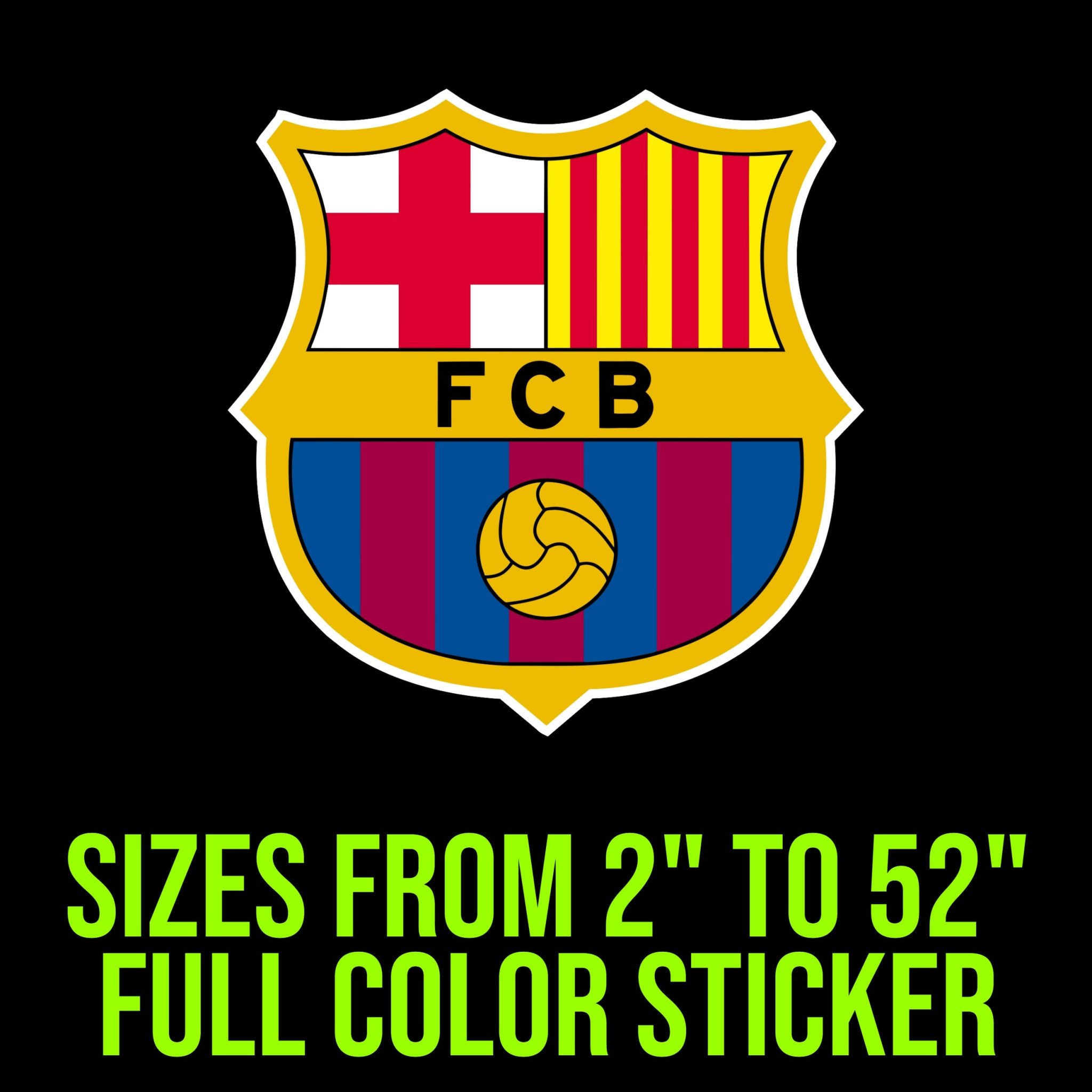 FC Barcelona Full Color Vinyl Decal – Sports Stickers USA