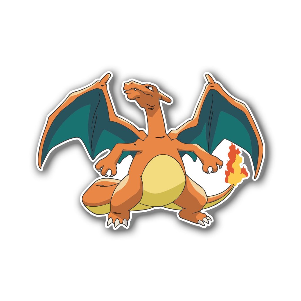 Charizard Full Color Vinyl Decal – Sports Stickers USA