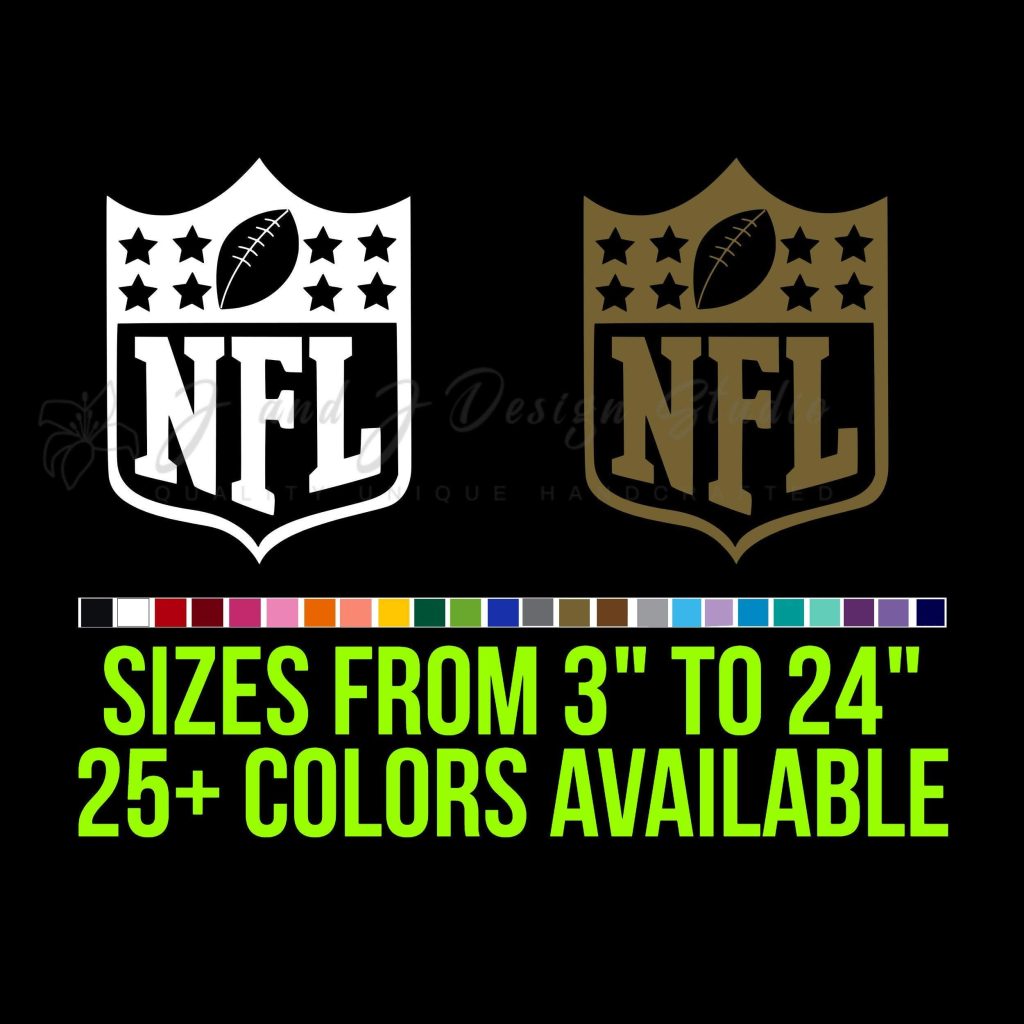 NFL Logo Vinyl Decal – Custom Size – Sports Stickers USA