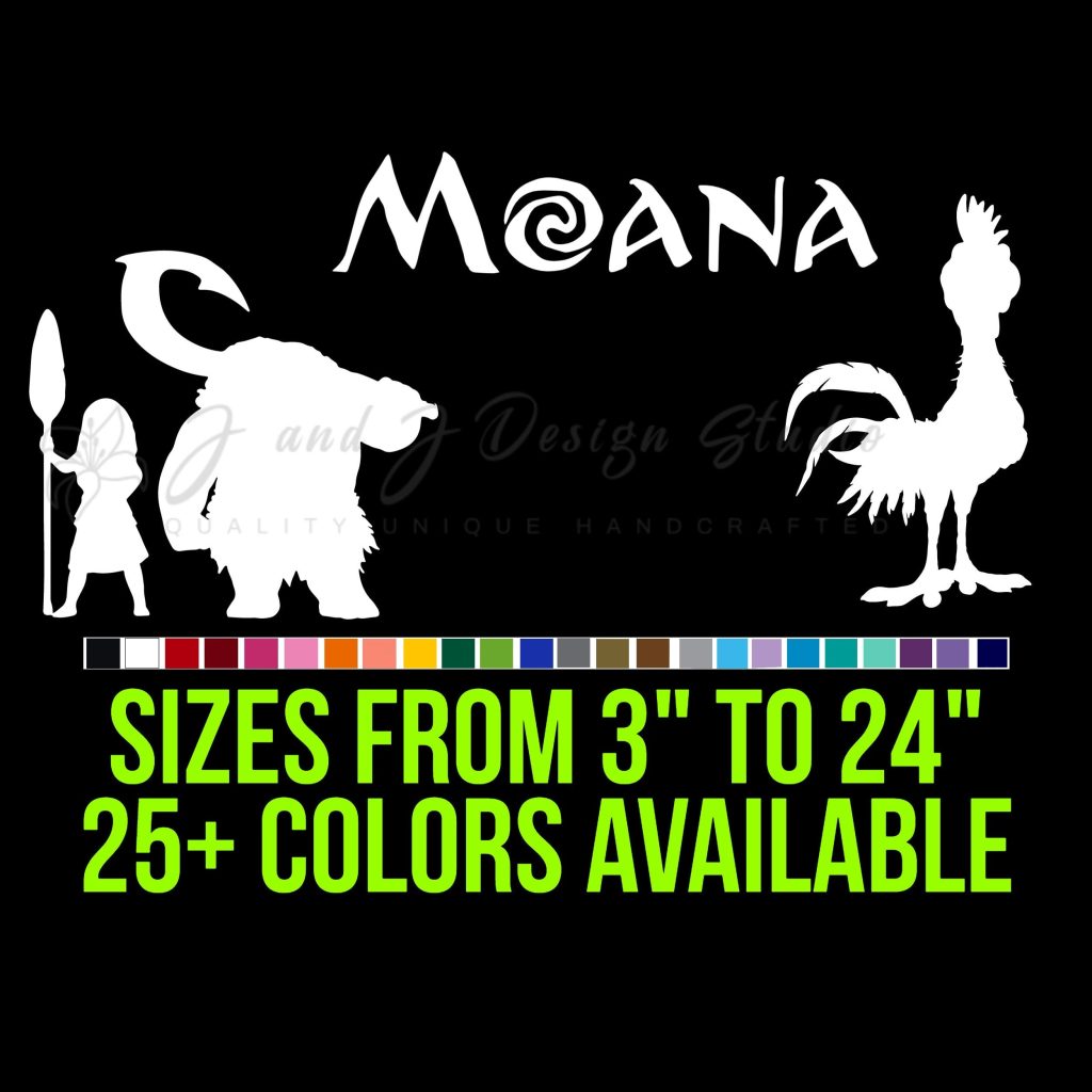 Moana Vinyl Decal – Custom Size – Sports Stickers USA