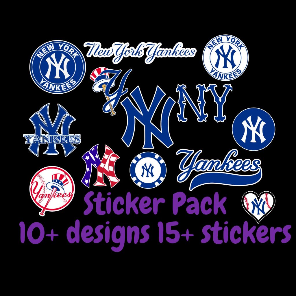 New York Yankees Sticker Pack; ; Laptop Decal ; Yeti Decal; Cell phone ...