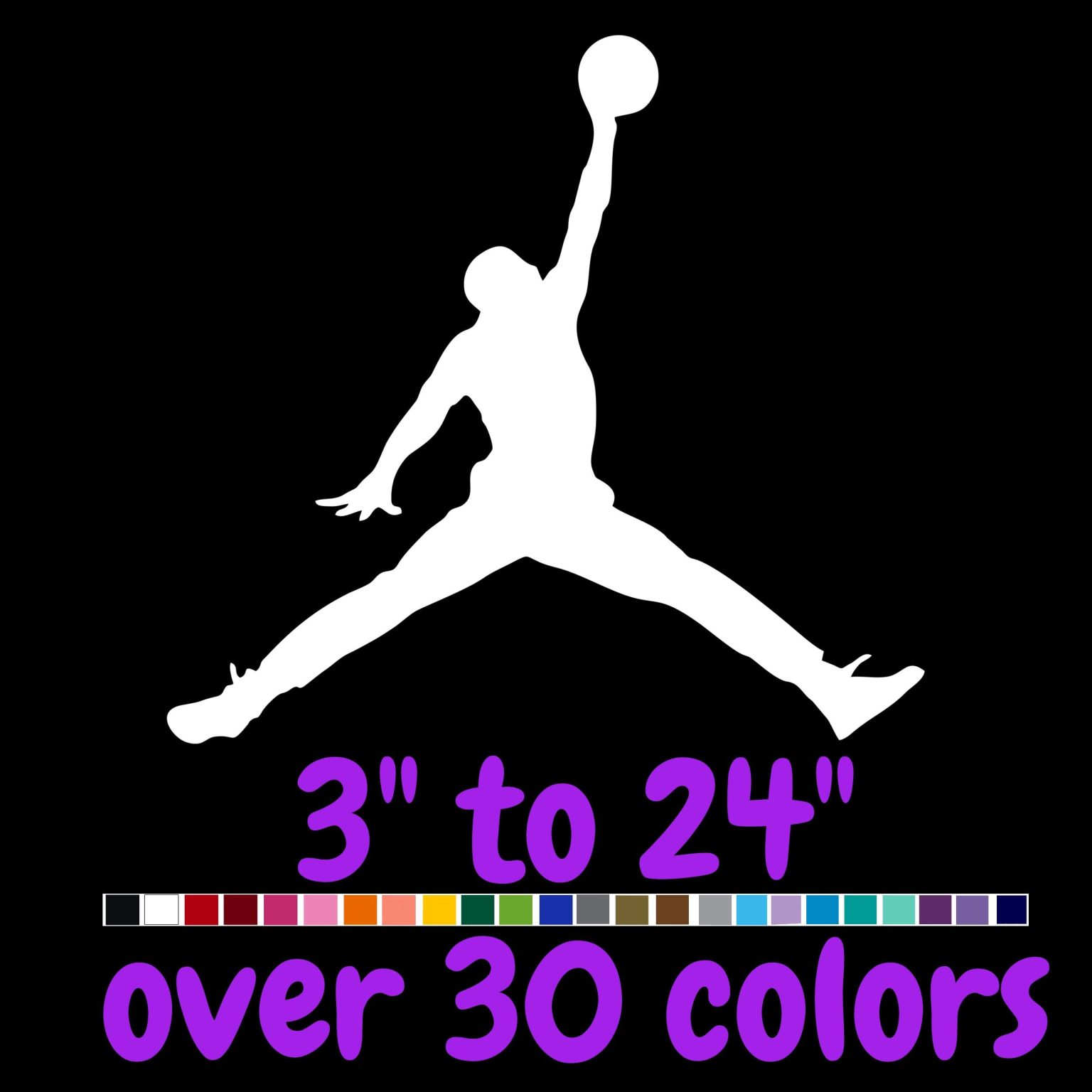 Jumpman Vinyl Decal – Sports Stickers USA