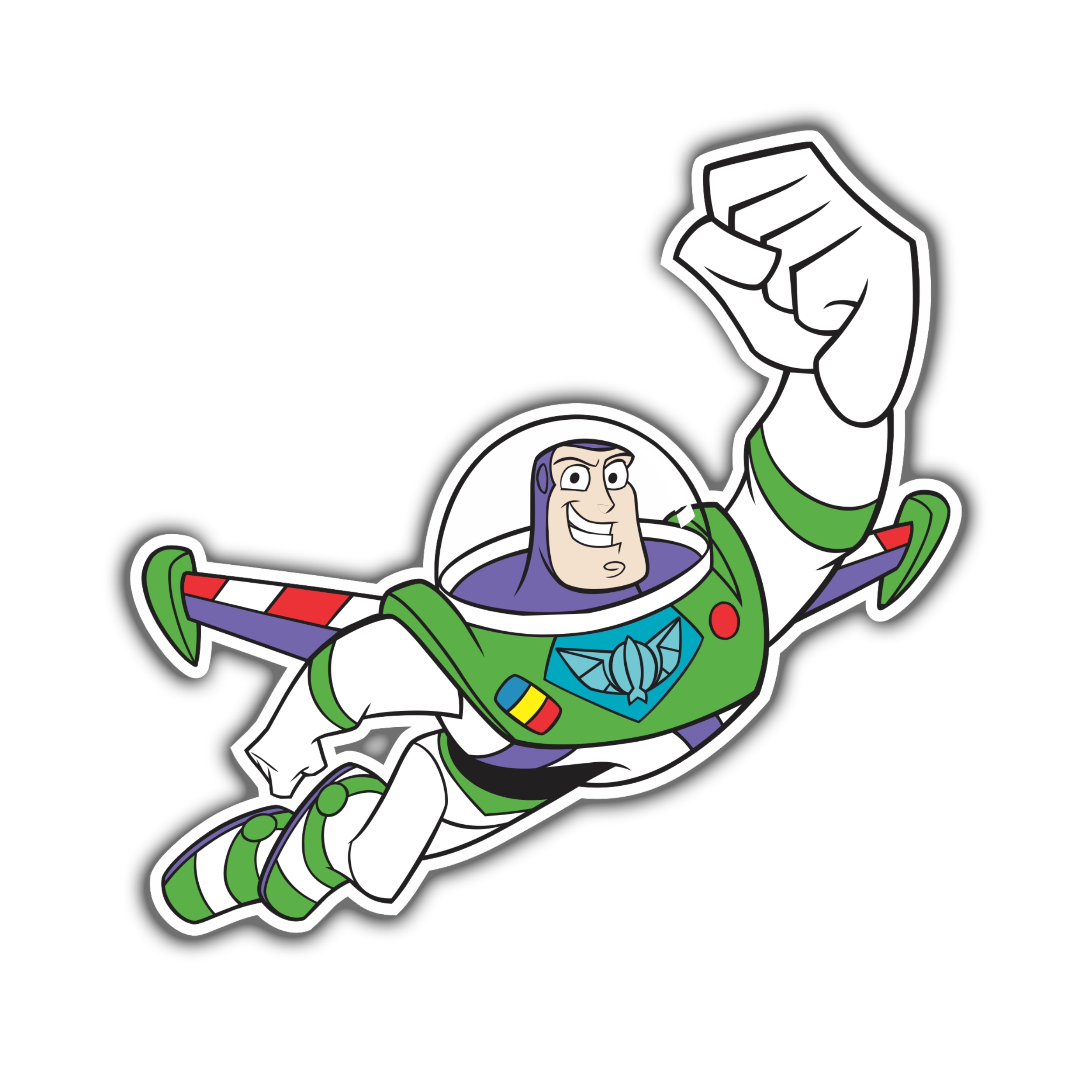 Toy Story Buzz Lightyear Full Color Vinyl Sticker – Custom Size ...
