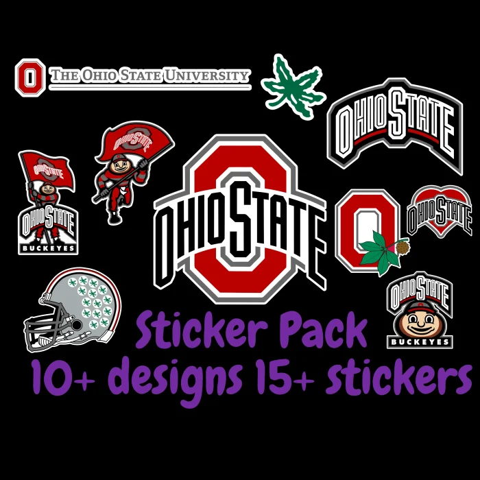 Ohio State Buckeyes Sticker Pack – Custom sizes available – Sports ...